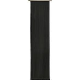 Schiebegardine WIRTH, B:57cm H:145cm, schwarz, Jacquard, Baumwolle, Polyester, Wohnzimmer, Gardinen, "Newbury", Ohne Befestigungszubeh&ouml;r, Breite: 57