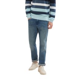 Tom Tailor Herren Slim-fit-Jeans "Josh", blau, Gr. 32, unifarben, Denim/Jeans, Obermaterial: 98% Baumwolle, 2% Elasthan, Jeans, im Five-Pocket Style