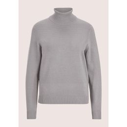 Madeleine Mode MADELEINE Damen Longpullover "Strickpullover Schmaler Feinstrickpullover"steingrau, melange, Gr. 40, Obermaterial: 70% Viskose CV. 30% Polyamid PA.,