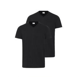 !Solid SOLID Herren V-Shirt "V-Shirt SDOdilian", schwarz, Gr. L, Obermaterial: 50% Baumwolle CO. 50% Polyester PES., Shirts