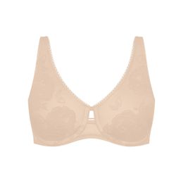 Triumph Damen Minimizer-BH "Wild Rose Sensation", Gr. 80, beige, Spitze, Obermaterial: 82% Polyamid, 18% Elasthan, BHs, verkleinert die Brust optisch