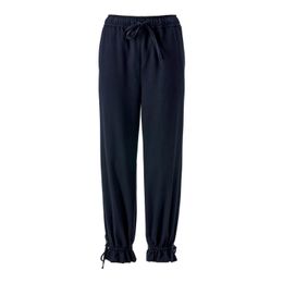 Madeleine Mode MADELEINE Damen Jogger Pants "Hose Ceramica-Hose im l&auml;ssigen Joggpants-Style", blau, Gr. 19, Obermaterial: 67% Polyester PES. 29% Viskose CV. 4%