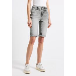 Street One Damen Gerade Jeans, grau, Gr. 30, unifarben, Jeans, 84% Baumwolle, 13% Polyester, 3% Elasthan, Jeans, 5-Pocket-Style