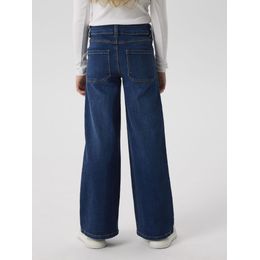 name it Mädchen Weite Jeans "NKFPOLLY X-WIDE JEANS 3057-FR NOOS", blau, Gr. 92, leichte Abriebeffekte, unifarben, Denim/Jeans, Obermaterial: 98%