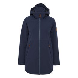 North Bend Damen Outdoorjacke "Outdoorjacke NBBrenda W W-PRO 15.000 mit wasserdichter Beschichtung", blau, Gr. 46, Obermaterial: 90% Polyester PES.