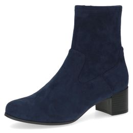 Caprice Damen Stiefelette, Gr. 38, blau, Textil, Schuhe, Blockabsatz, Businessschuh mit praktischem Innenrei&szlig;verschluss