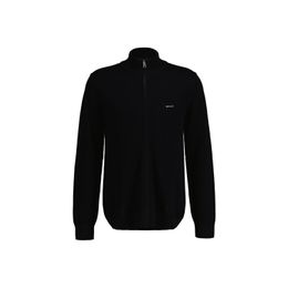 Gant Herren Sweatshirt "Strickjacke COTTON PIQUE HALF ZIP CARDIGAN", schwarz, Gr. M, Obermaterial: 100% Baumwolle CO., Sweatshirts