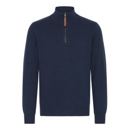 Blend Herren Troyer "Troyer BHMFINTOS", blau, Gr. M, Obermaterial: 70% Baumwolle CO recyc.. 30% Polyester Pol. recyc.., Pullover