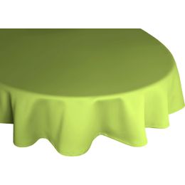 Tischdecke WIRTH, B:130cm L:190cm, gr&uuml;n, Baumwolle, Polyester, Tischdecken, "NEWBURY", oval