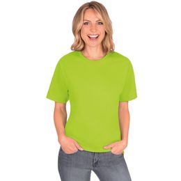 TRIGEMA Damen T-Shirt "TRIGEMA T-Shirt DELUXE Baumwolle", gelb, Basic, Gr. XL, 100% Baumwolle, Shirts