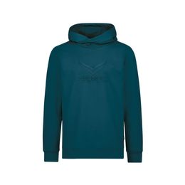 TRIGEMA Herren Kapuzensweatshirt "TRIGEMA Kapuzenpullover mit gro&szlig;em 3D-Motiv", blau, Gr. S, 70% Baumwolle, 30% Polyester, Sweatshirts