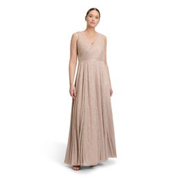 Vera Mont Damen Abendkleid "Damen Abendkleid mit Plissee", weiß, festlich, Gr. 48, Chiffon, Obermaterial: 62% Polyester, 38% Polyester metallisiert.