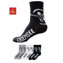 Chiemsee Herren Freizeitsocken, Gr. 39, schwarz-wei&szlig;, Baumwolle, Baumwollmischung, Elasthan, Polyamid, meliert, Socken, in pflegeleichter