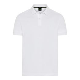 BOSS Green Herren Poloshirt "Pio"wei&szlig;100, Gr. XXL, unifarben, Jersey, Obermaterial: 100% Baumwolle, Shirts, mit Kn&ouml;pfen, regular fit, toniges Logo