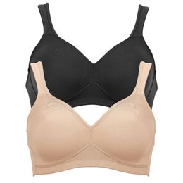 Anita Damen Bügelloser BH "BH ohne Bügel Twin", Gr. 80, schwarz, Obermaterial: 70% Polyamid PA. 30% Elasthan EL., BHs