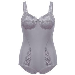 SuSa Damen Body "Body ohne B&uuml;gel Latina", Gr. 95, lila, Spitze, Obermaterial: 78% Polyamid PA. 15% Elasthan EL. 7% Baumwolle CO., Bodys