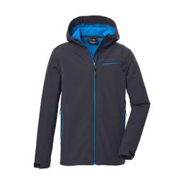 Killtec Jungen Softshelljacke "KOW 157 BYS SFTSHLL JCKT", blau, Gr. 152, Oberstoff: Oberseite: 100% Polyester, R&uuml;ckseite: 100% Polyester, Futter:
