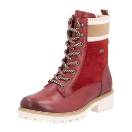 Remonte Damen Schn&uuml;rstiefelette "Remonte Stiefelette Leder", Gr. 40, beige, Leder, Schuhe