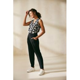 Lascana Damen Overall, schwarz-wei&szlig;, Gr. 34, bedruckt, Cr&ecirc;pe, Obermaterial: 95% Polyester, 5% Elasthan, Overalls, mit bedrucktem Oberteil, eleganter