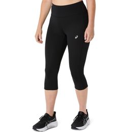 asics Damen Lauftights "asics CORE CAPRI TIGHT", schwarz, Gr. XS, Obermaterial: 79% Polyester, 21% Elasthan, Hosen