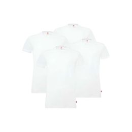 Levi's LEVI'S Damen T-Shirt "T-Shirt 4er Pack", wei&szlig;, Gr. S, Obermaterial: 95% Baumwolle CO. 5% Elasthan EL., Shirts