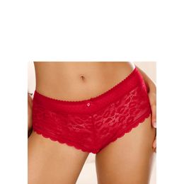 Vivance Damen Panty, Gr. 32, rot, Microtouch, Obermaterial: 88% Polyamid, 12% Elasthan, Unterhosen, aus Spitze in Leo-Optik und weichem Mesh-Material