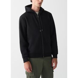 COLMAR Herren Sweatjacke "MENS SWEATSHIRT", schwarz, Gr. L, unifarben, Sweatware, Obermaterial: 66% Baumwolle, 34% Polyester, Sweatjacken, regular