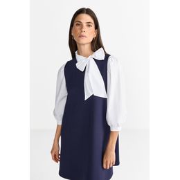 RICHROYAL Damen Jerseykleid, blau, Gr. S, unifarben, Jersey, Obermaterial: 45% Viskose, 44% Polyester, 11% Elasthan, Kleider, Mit Rundhalsausschnitt
