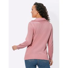 Casual Looks Damen Troyer "Troyer-Pullover", rosa, Gr. 40, unifarben, 50% Baumwolle, 50% Polyacryl, Pullover