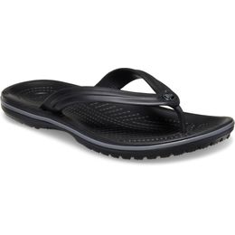 Crocs Damen Zehentrenner "Crocband Flip", Gr. 48, schwarz, Croslite , Schuhe, Sommerschuh, Schlappen, Poolslides, Dianette, zum Baden