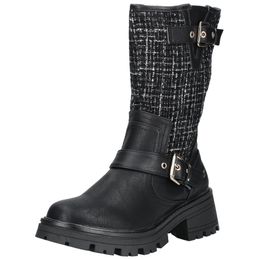 Mustang Shoes Damen Stiefel "Mustang Shoes Stiefel Lederimitat/Textil", Gr. 41, schwarz, Lederimitat, Textil, Schuhe