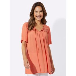 Classic Basics Damen Longbluse, orange, Gr. 46, unifarben, 100% Viskose, Blusen