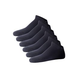 JOOP! JOOP Herren Sneakersocken "Socken Unisex premium essential organic cotton Sneaker 6p 6er Pack", Gr. 39, blau, Obermaterial: 62% Baumwolle CO(Bio).