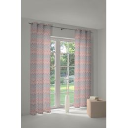 Vorhang WIRTH, B:132cm H:245cm, rot, Jacquard, Baumwolle, Polyester, Wohnzimmer, Gardinen, "Benewitz"
