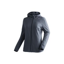 Maier Sports Damen Fleecejacke "Tesila Hood W"graphit, Gr. 44, 69% Polyester, 24% Viskose, 7% Elasthan, Jacken, Damen Midlayer, atmungsaktiv