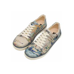 DOGO Damen Sneaker "Classic Schn&uuml;rsneaker Watercolor And Sailors Damen Sneaker", Gr. 38, bunt, Lederimitat, Schuhe, Handgefertigt