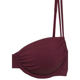 Damen B&uuml;gel-Bikini-Top "Nela", rot, Gr. 38, Copenhagen Studios, strukturiert, unifarben, Rippware, Recycling-Polyamid, Bikini-Oberteile, mit