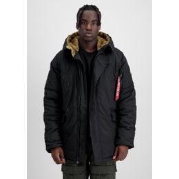 Herren Winterjacke "Explorer", schwarz, Gr. XXL, Alpha Industries, Obermaterial: 53% Nylon, 47% Polyester. Futter: 100% Nylon. F&uuml;llung: 100%