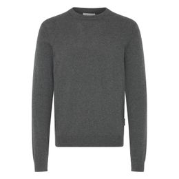 Casual Friday Herren Strickfleece-Pullover "Strickpullover CFHALFDAN", grau, Gr. L, Obermaterial: 95% Baumwolle CO. 5% Kaschmir WS., Pullover