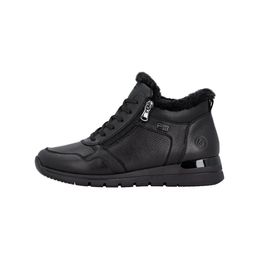 Remonte Damen Schn&uuml;rstiefelette "Remonte Stiefelette Leder/Synthetik", Gr. 42, schwarz, Leder, Synthetik, Schuhe
