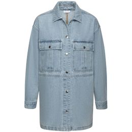 Lascana Damen Jeansjacke, blau, Gr. 40, Denim/Jeans, Obermaterial: 100% Baumwolle, Jacken, mit seitlichen Schlitzen