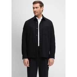 Cinque Herren Langarmhemd "CIMESSI", schwarz, Gr. L, unifarben, Web, Obermaterial: 52% Polyester, 21% Polyamid, 17% Viskose, 10% Elasthan, Hemden,