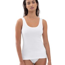 Mey Damen Tr&auml;gertop "Orangic Cotton", wei&szlig;, Gr. M, Feinripp, Obermaterial: 94% Baumwolle, 6% Elasthan, Tops, tiefer Rundhalsausschnitt, Feinripp,