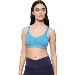 Damen Sport-BH "Triaction Energy Lite N EX", triaction by Triumph, Gr. 85, blau, Single Jersey, Obermaterial: 45% Polyamid, 41% Polyester, 14%