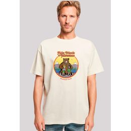 F4NT4STIC Herren T-Shirt "US National Parks Make Friends At Yellowstone", beige, Gr. M, Obermaterial: 100% Baumwolle, Shirts, Premium Qualit&auml;t