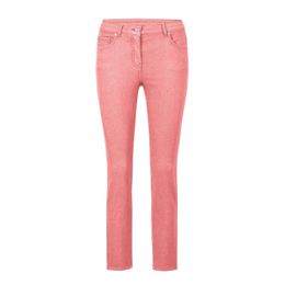 GOLDNER Damen 7/8-Hose "Kurzgröße Schmale Stretchhose BELLA", rosa, Gr. 22, Obermaterial: 65% Baumwolle CO. 31% Polyester PES. 4% Elasthan EL., Hosen