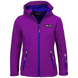 Trollkids Softshelljacke "Oslofjord" in Lila/ Blau - 44% | Gr&ouml;&szlig;e 140 | Kinder-outdoor-jacken