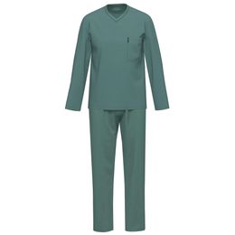 Ammann Herren Schlafanzug "Schlafanzug lang Men / Nightwear", Gr. 50, gr&uuml;n, Obermaterial: 100% Baumwolle CO., Homewear-Sets