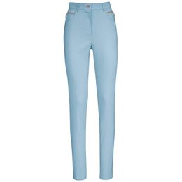 Stehmann Damen Stretch-Hose, blau, Gr. 76, unifarben, 72% Viskose, 25% Polyamid, 3% Elasthan, Hosen