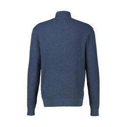 Troyer Lerros "Lerros Herren Stricktroyer in lebendiger Optik", Herren, Gr. 4XL, blau (classic navy), 100% Baumwolle, ohne Ausschnitt, Pullover Troyer